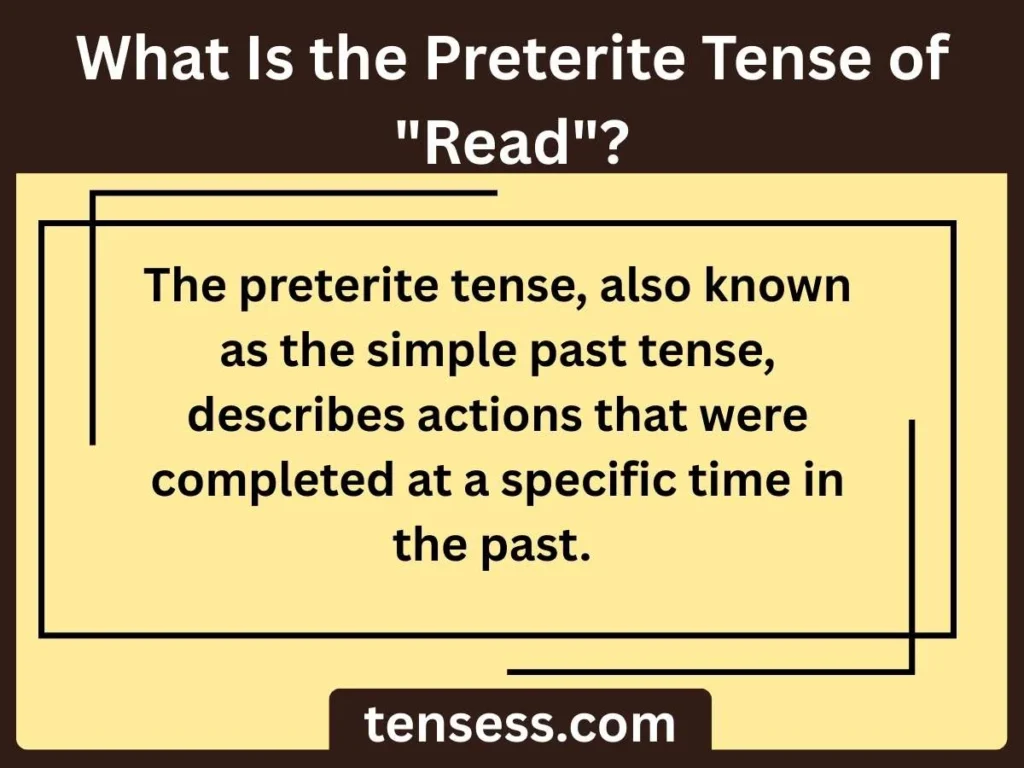Preterite Tense: Definition, Usage, and Examples